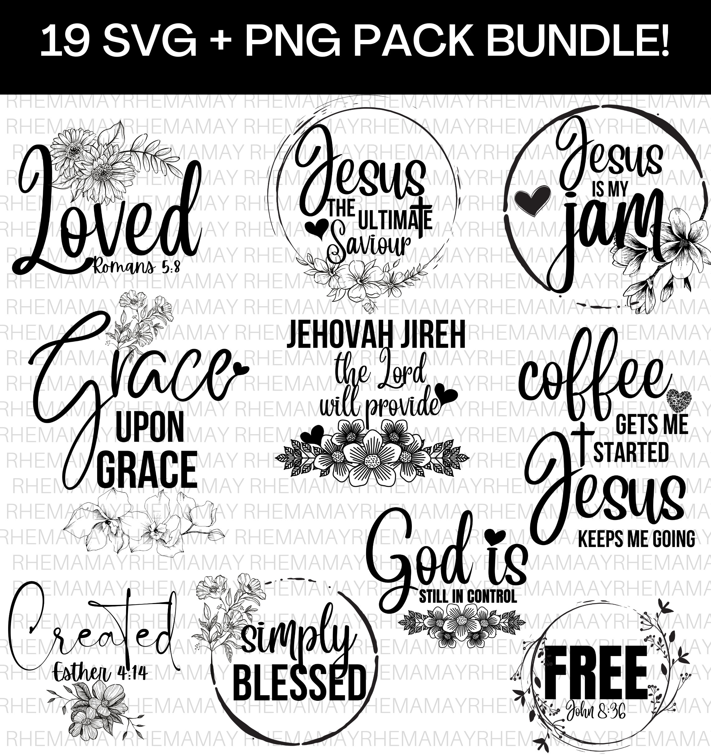 Christian Bundle Svg Bible Verse Svg Scripture Svg Jesus - Etsy