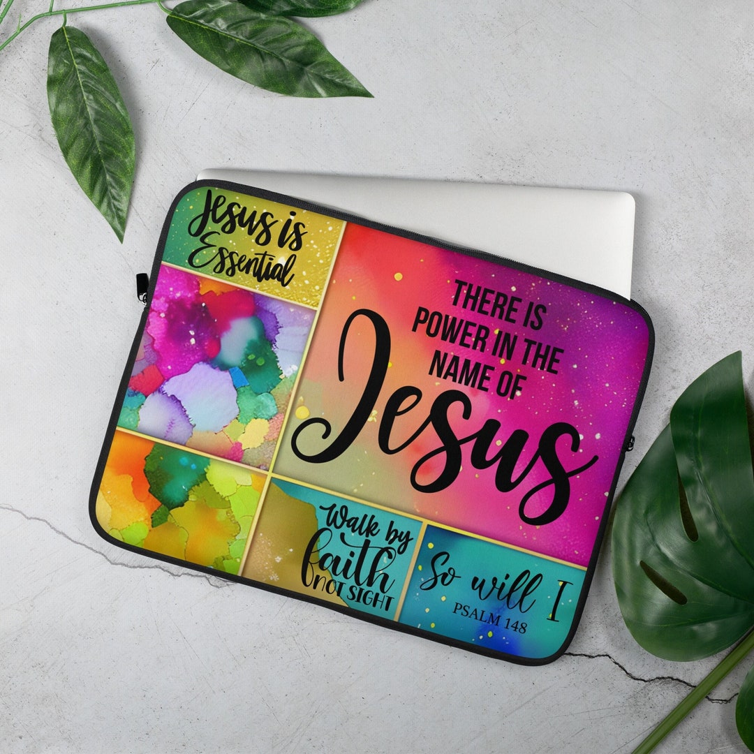 Jesus Laptop Sleeve, Laptop Accessories, Christian Laptop Case, Bible ...