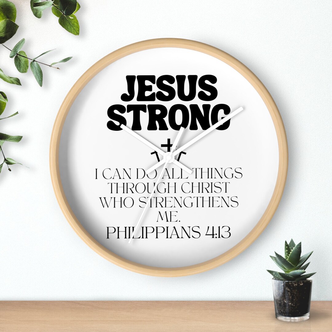Jesus Wall Clock, Bible Verse Wall Clock, Silent Wall Clock - Etsy
