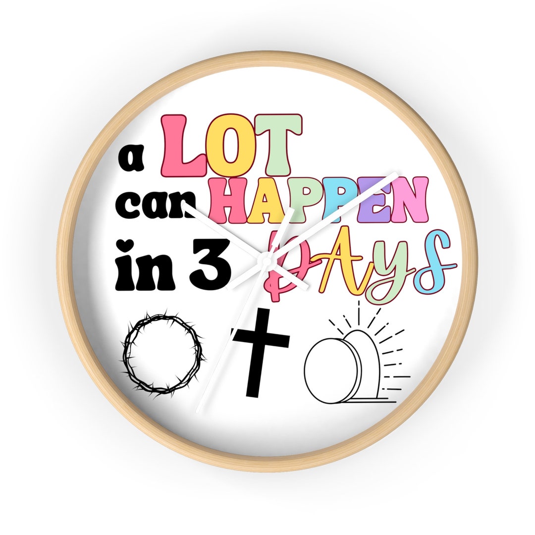 Jesus Easter Wall Clock, Christian Wall Clock Decor, Transform Your ...