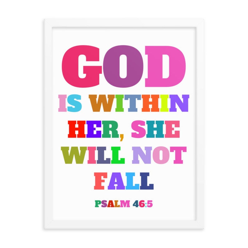 Psalm 46 5 Bible Wall Art Living Room Wall Art Bible Verse - Etsy