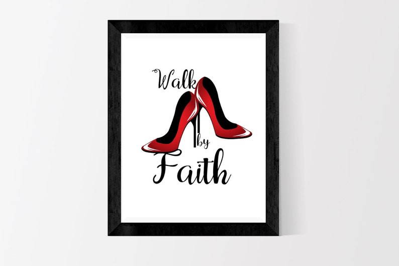 Walk by Faith A4 Print Bible Poster Scripture Wall Art Decor | Etsy