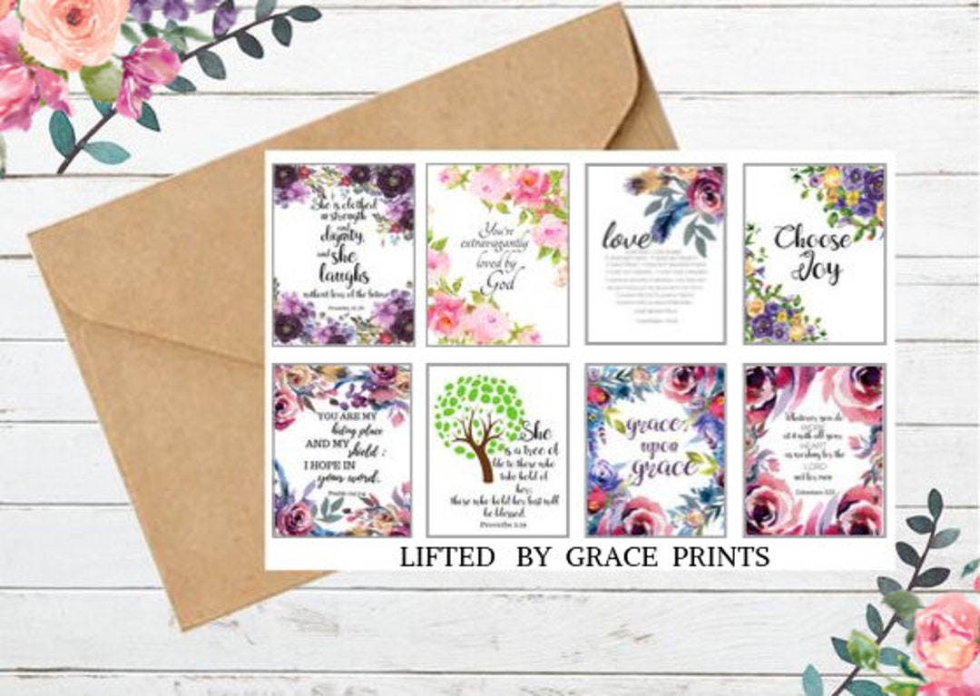 Scripture Cards, Printable Bible Verse, Bible Cards, Scripture Memory ...