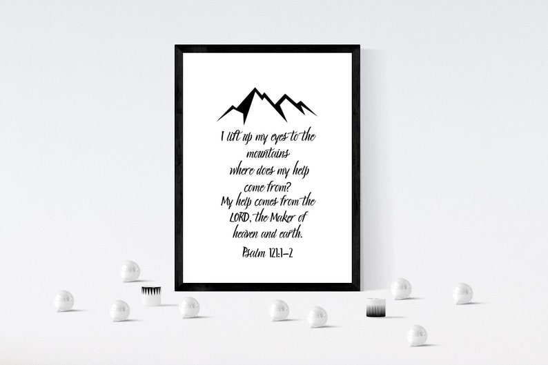 Psalm 121 Christian Artwork Biblical Wall Art Psalm - Etsy