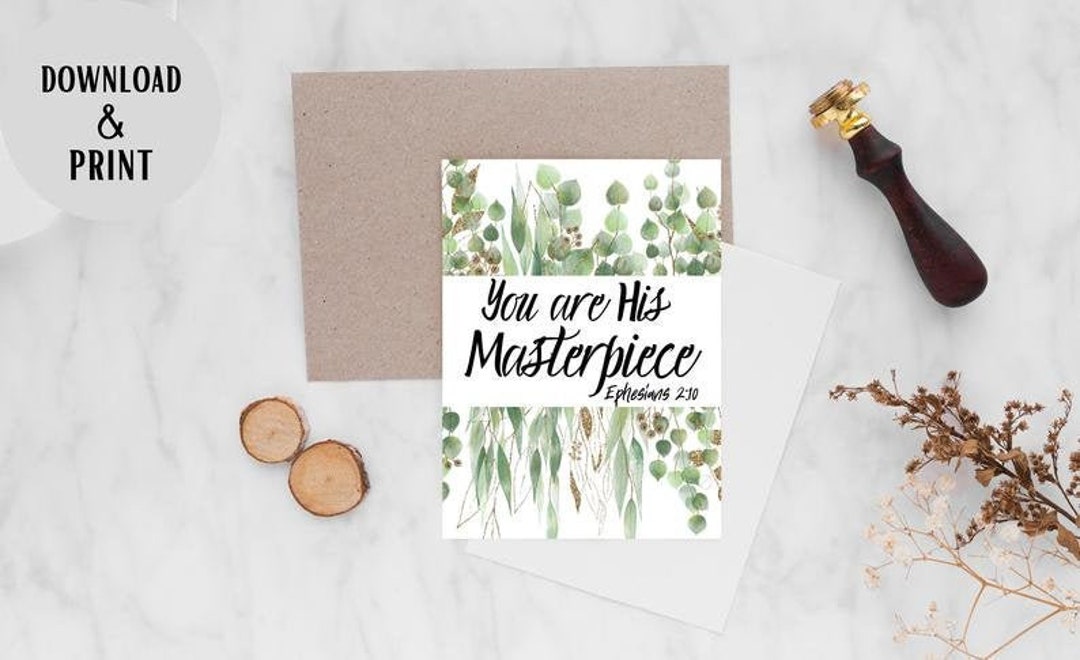 You Are His Masterpiece, Ephesians 2:10, Scripture Greeting Cards ...