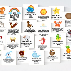 Scripture Cards, Bundle 23 Printables, Bible Verse Cards, for Kids ...