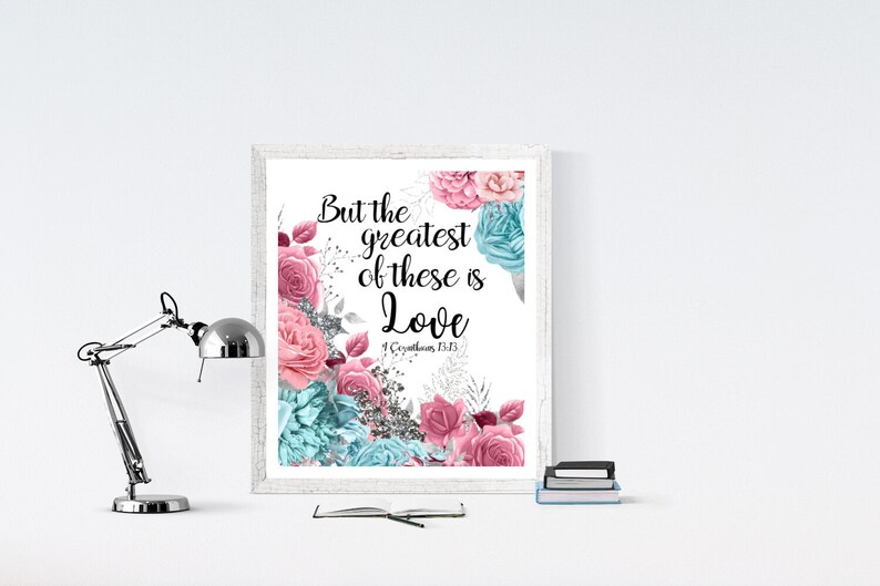 Bible Verse Scripture Printable the Greatest is Love 1 - Etsy