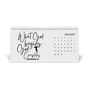 Desktop Calendar: Bible Verse Every Day, Desk Calendar (2025 Grid ...