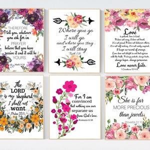 Bible Verse Bundle, Printable Set, Christian Bundle, Bible Verse Set ...
