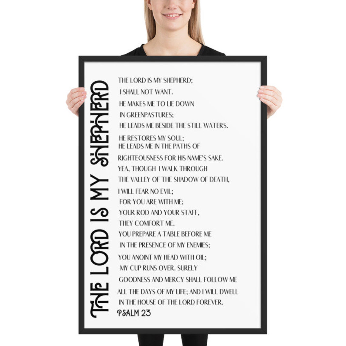 Christian Artwork Psalm 23 the Lord is My Shepherd Bible - Etsy