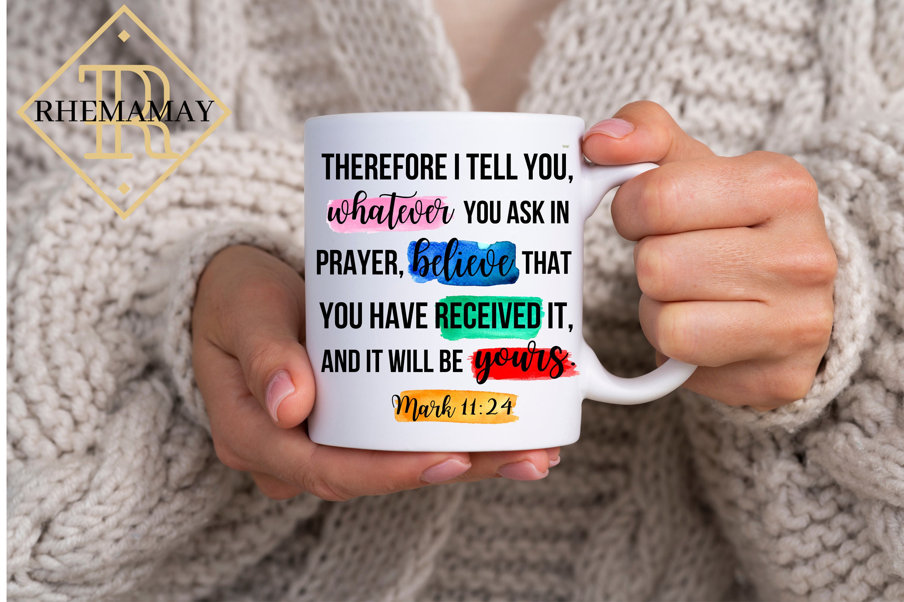 Bible Verse Mug Large Coffee Mug Christian Mug Customizable | Etsy