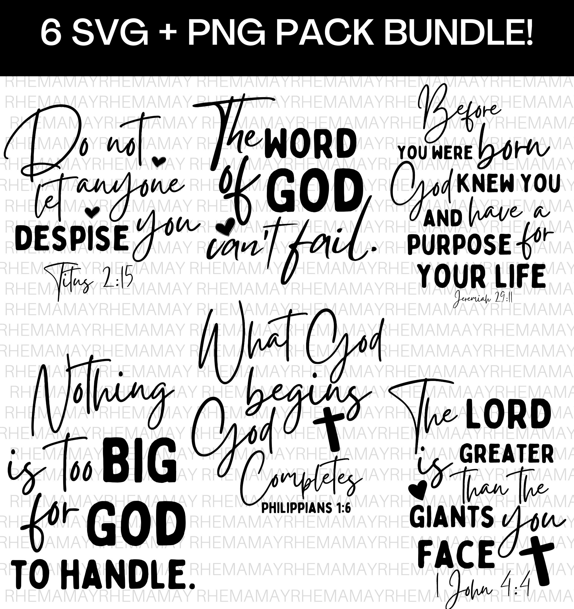 Scripture Bundle Svg Bible Svg Bible Svg Jesus Faith - Etsy UK