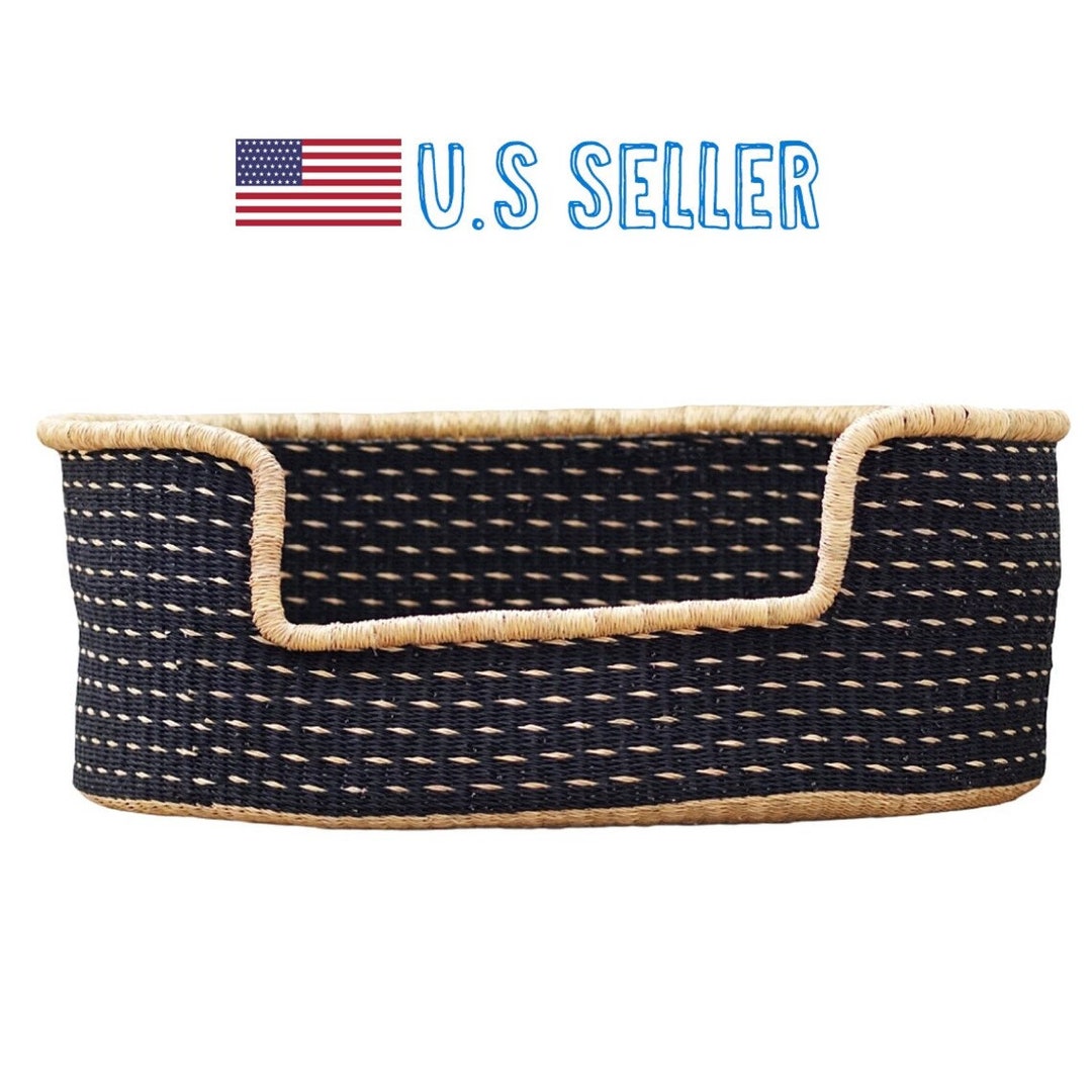 Large Woven Dog Bed Basket | Dog Basket | Handmade Dog Bed ...