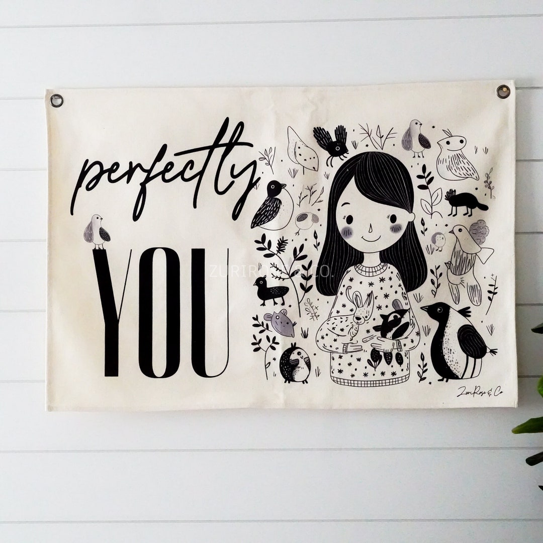 24x36" Canvas Flag Banner | Baby Flag | Kids Wall Art | Kids Room Décor ...
