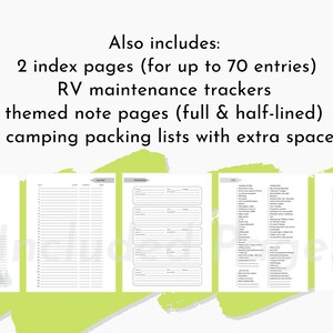 Camping Log Book Printable RV Log Book Camper Camping Journal Printable ...