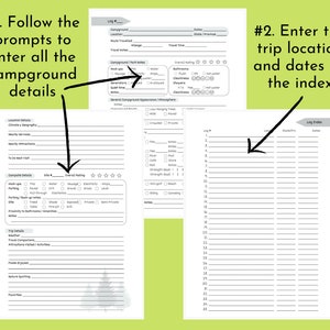 RV Camper Camping Journal Printable Campground Log Book, Travel Trailer ...