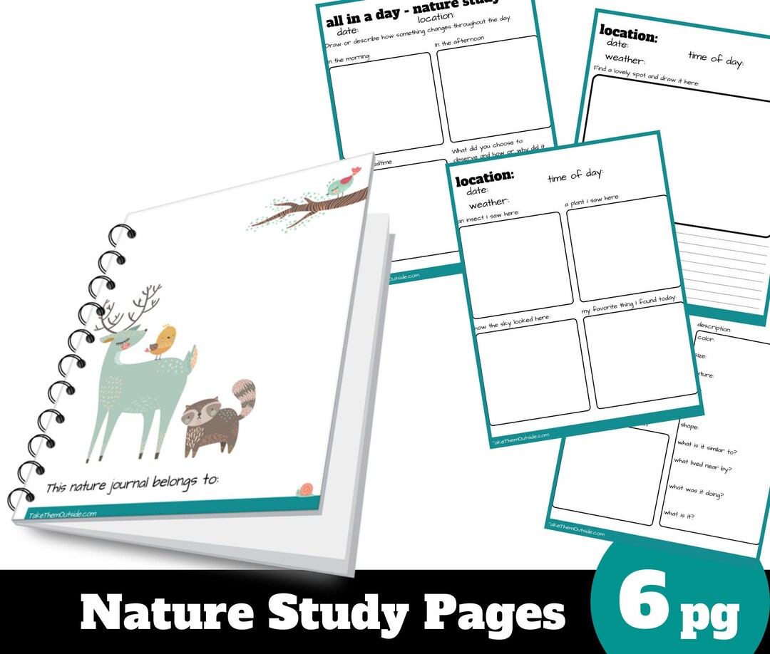 Kids Printable Nature Journal, Activity Pack for Kids, Nature Study ...