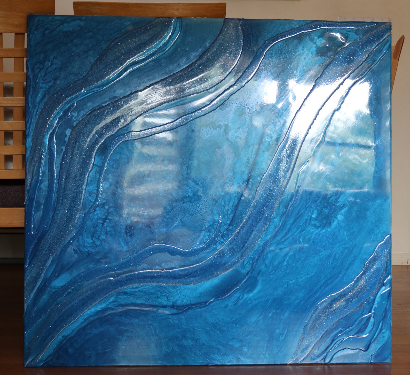 Epoxy Wall Resin Art Double Sided - Etsy