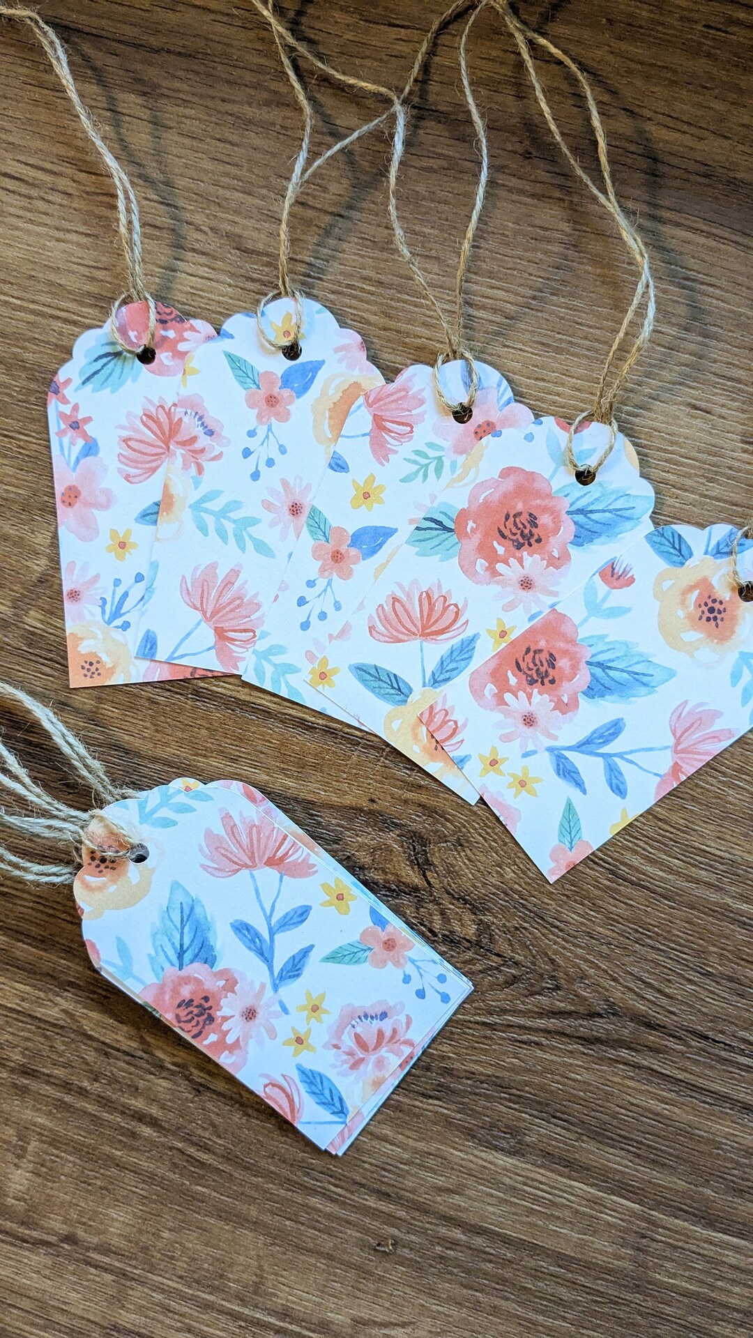 Set of 10 Simple Gift Tags, Gift Tag Pack, Gift Tags, Floral Gift Tags ...
