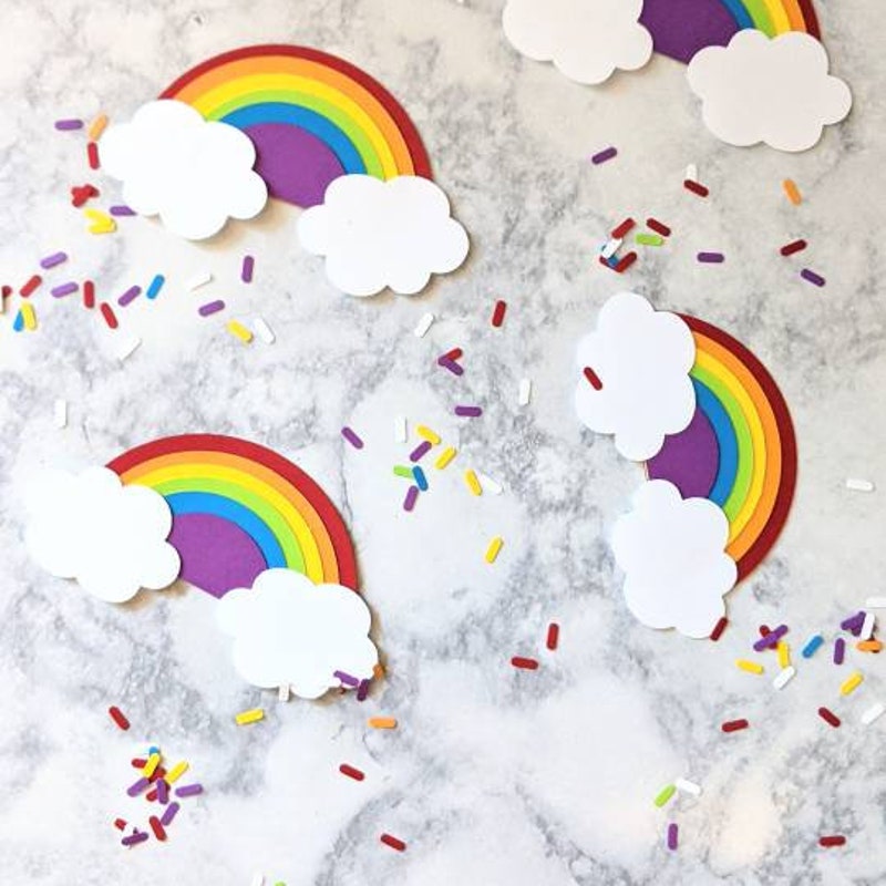 Rainbow Confetti - Etsy