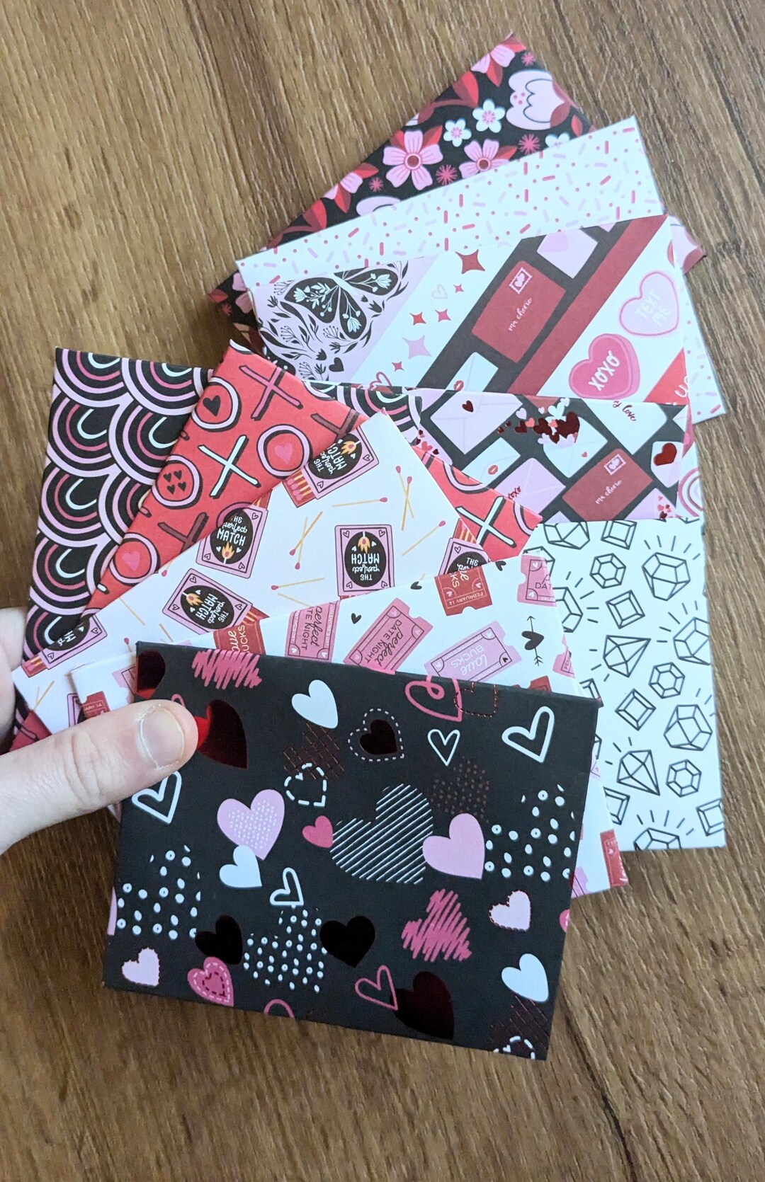 Mini Valentine's Envelopes, Mini Envelopes, Stationery Envelopes, Pink ...