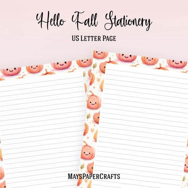 Fall Printable Stationery - Etsy