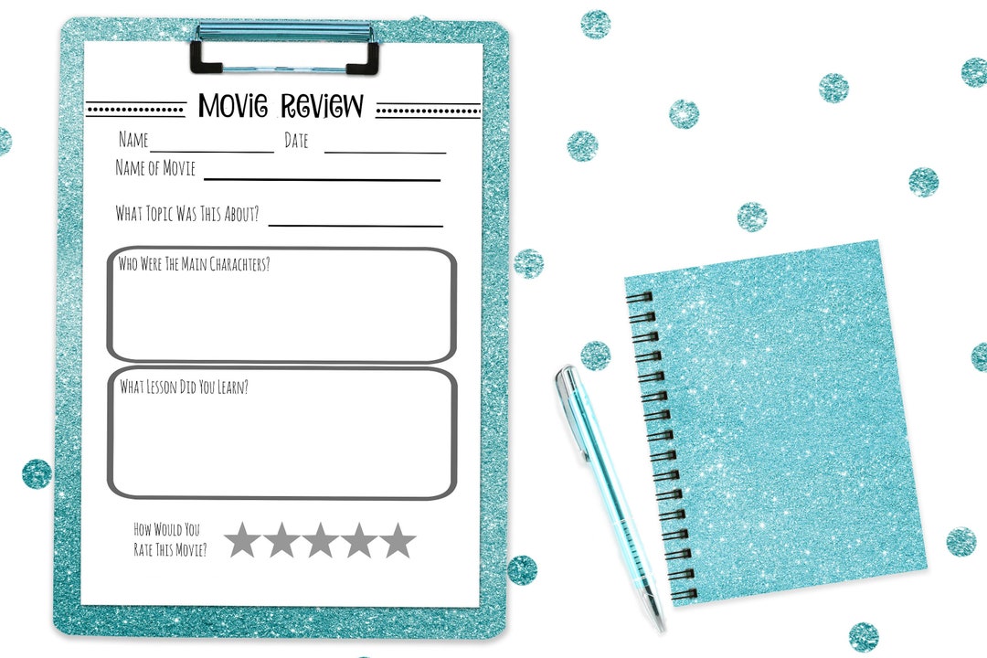 Kids Movie Review Printable- School or Homeschool Follow Up - Etsy