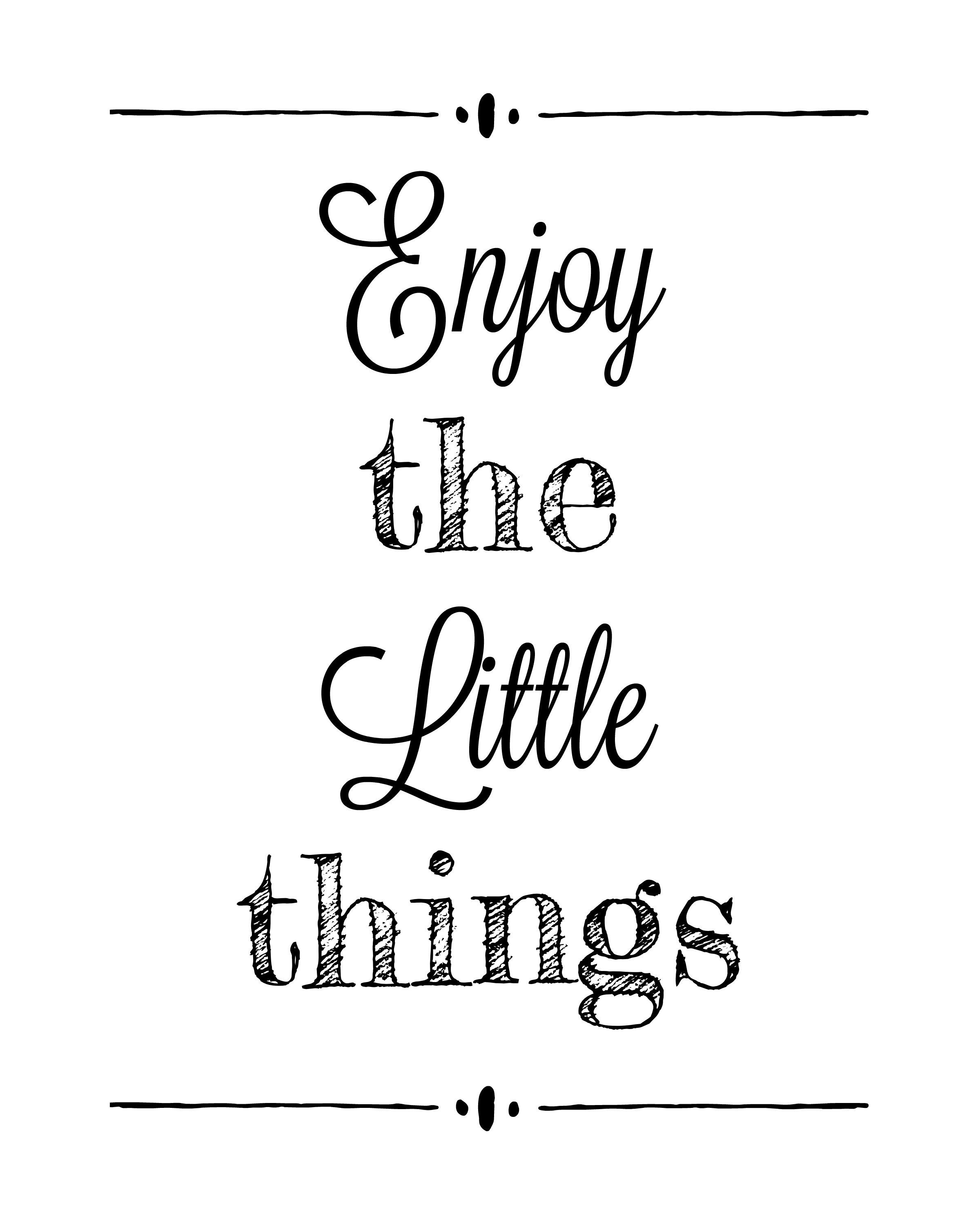 Enjoy the Little Things Printable Art - Etsy