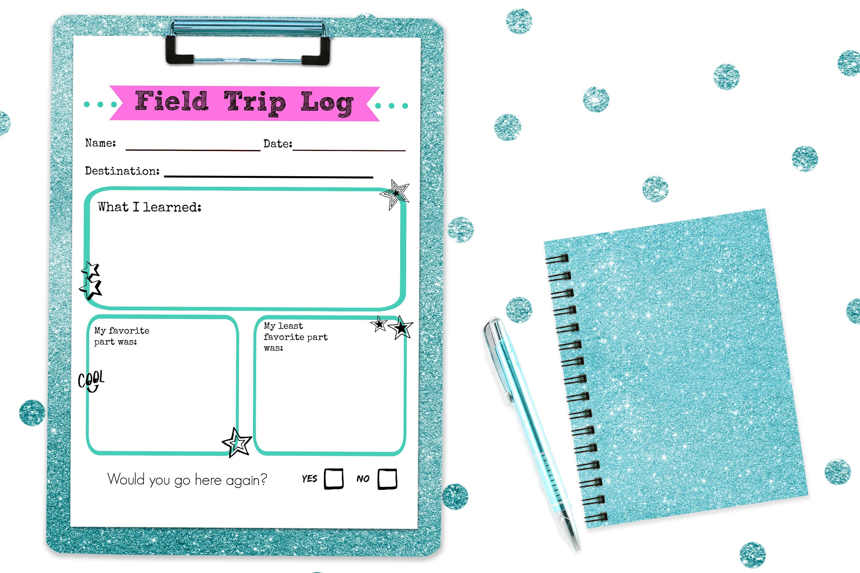 Printable Field Trip Log - Etsy