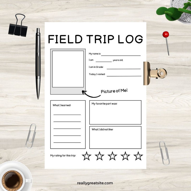 Homeschool Field Trip Log - Etsy
