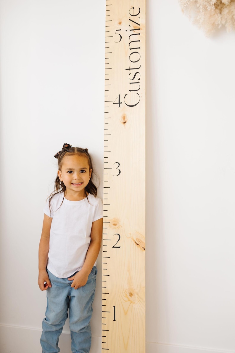 HAND PAINTED Growth Ruler, Growth Chart, Measuring Stick, Kid Ruler ...