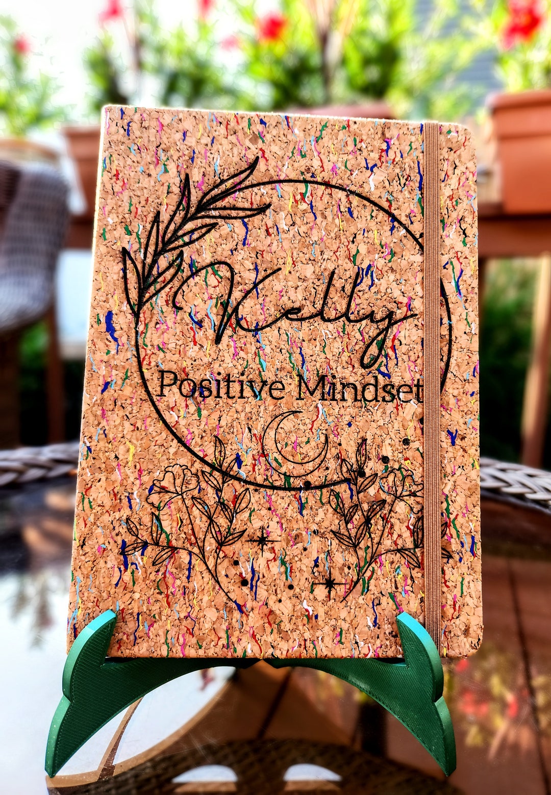 Engraved Notebook Colored Cork Cover Personalized Engraved Notebook ...