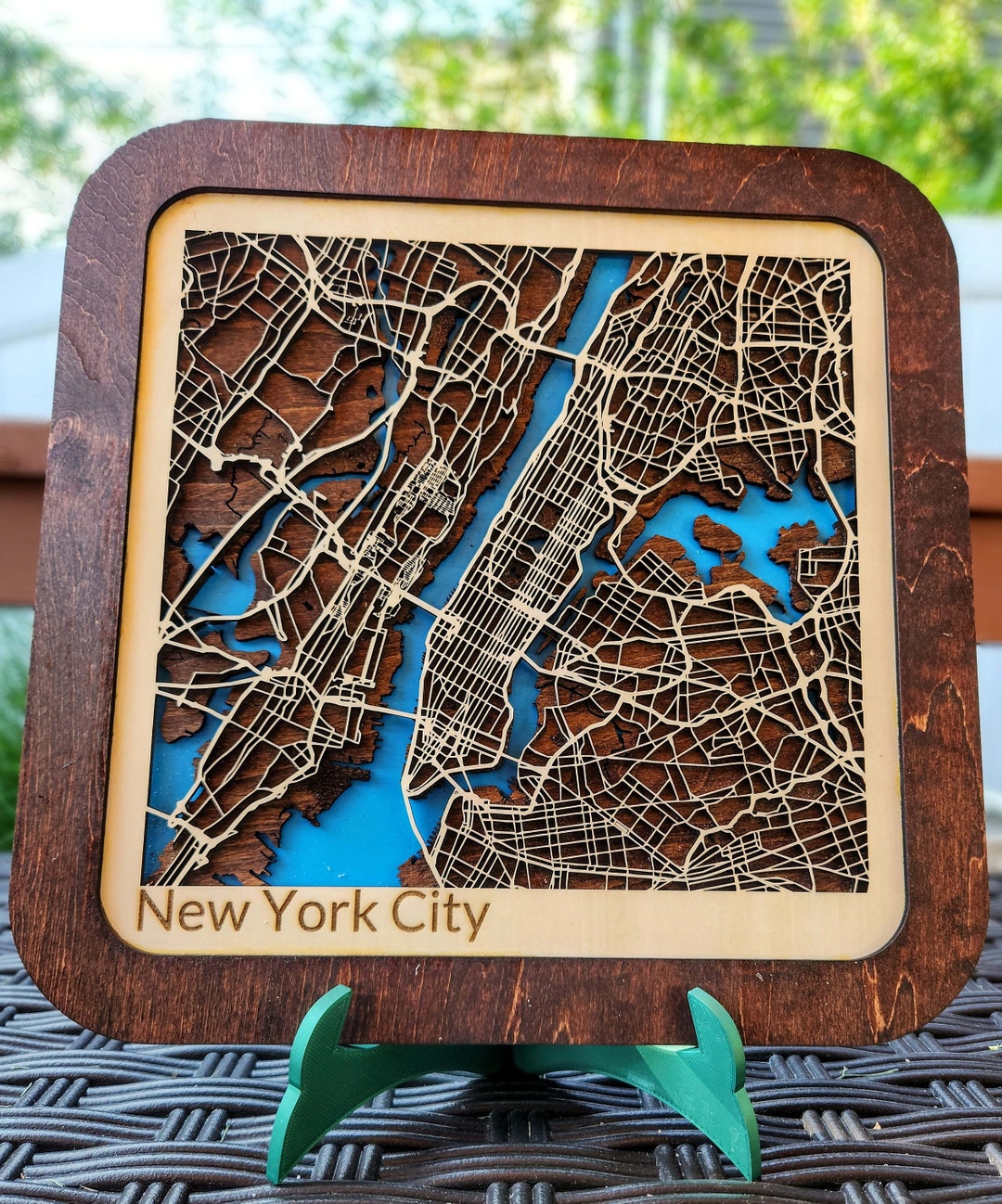 Wood City Map Art Multilayer Wood Map Art Personalized Map Wall Art ...