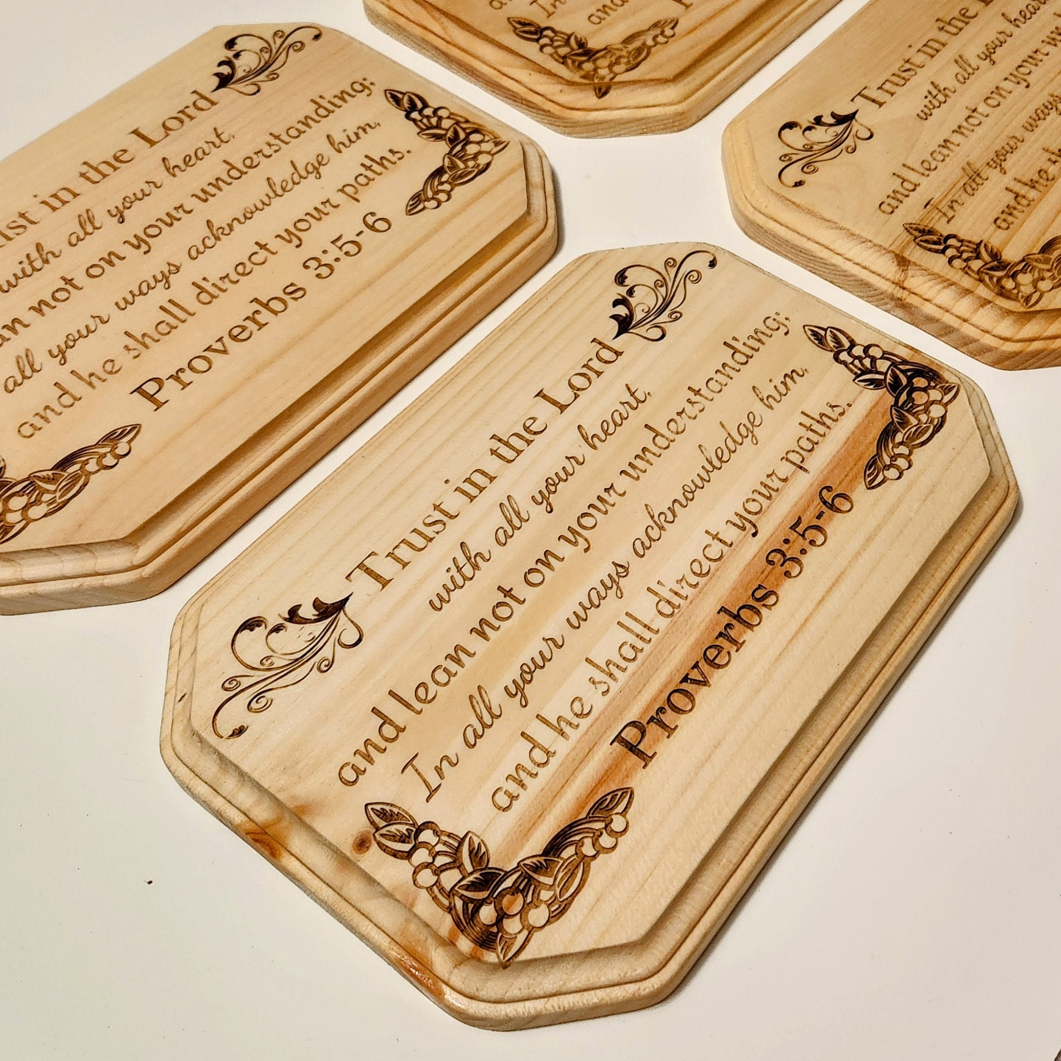 Religious Verse Wood Plaque Custom Bible Verse Engraved Plaque Proverbs ...