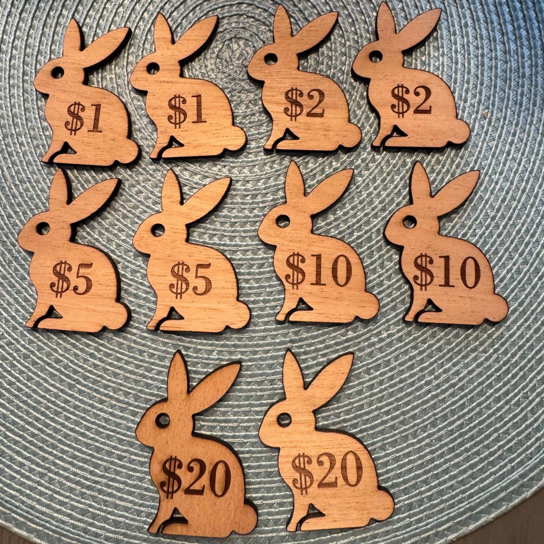 Easter Egg Hunt Tokens, Easter Reward Tokens, Egg Hunt Reward, Money ...