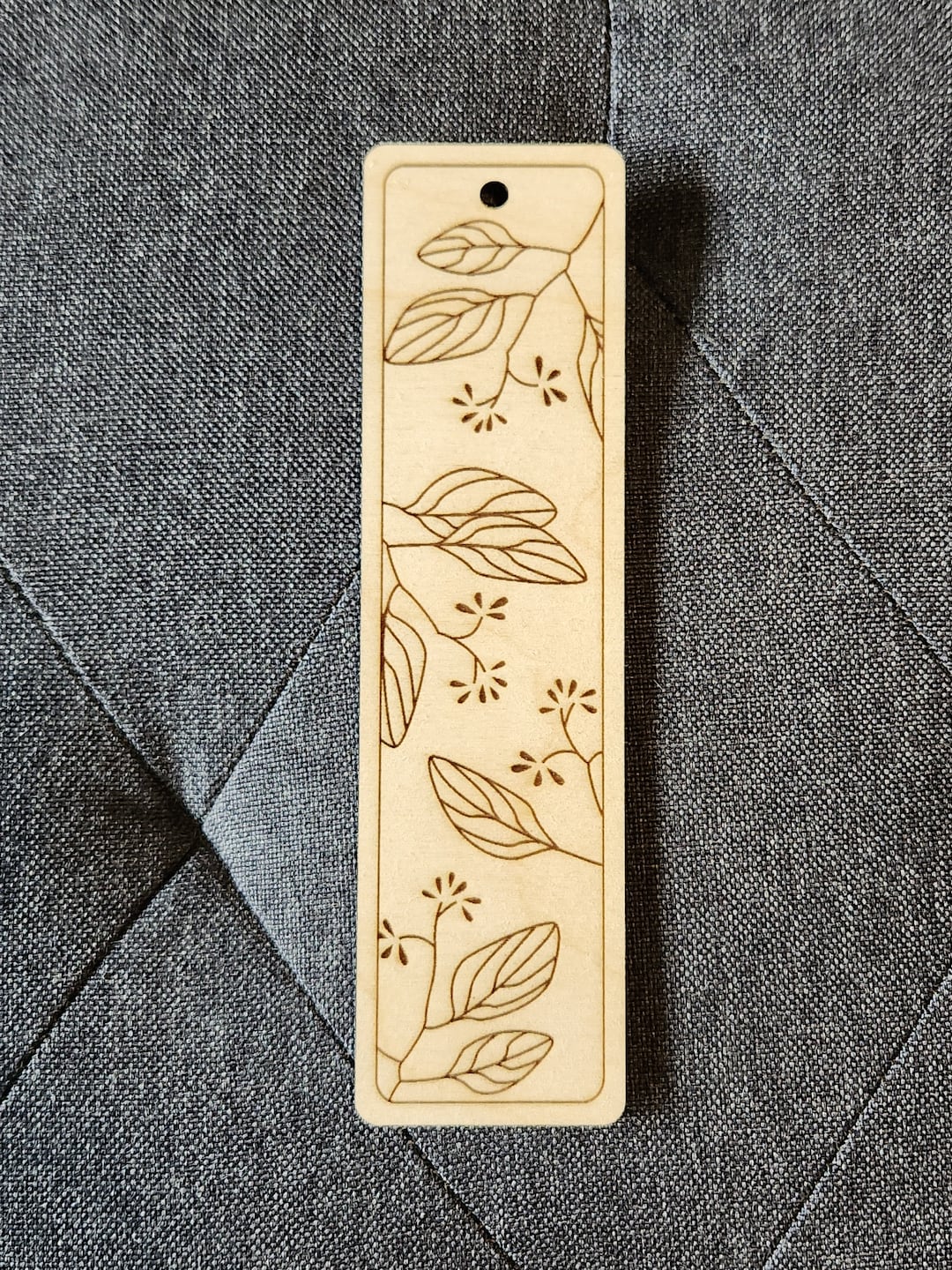 Forest Themed Wood Bookmark Engraved Leaves and Braches Wooden Bookmark ...