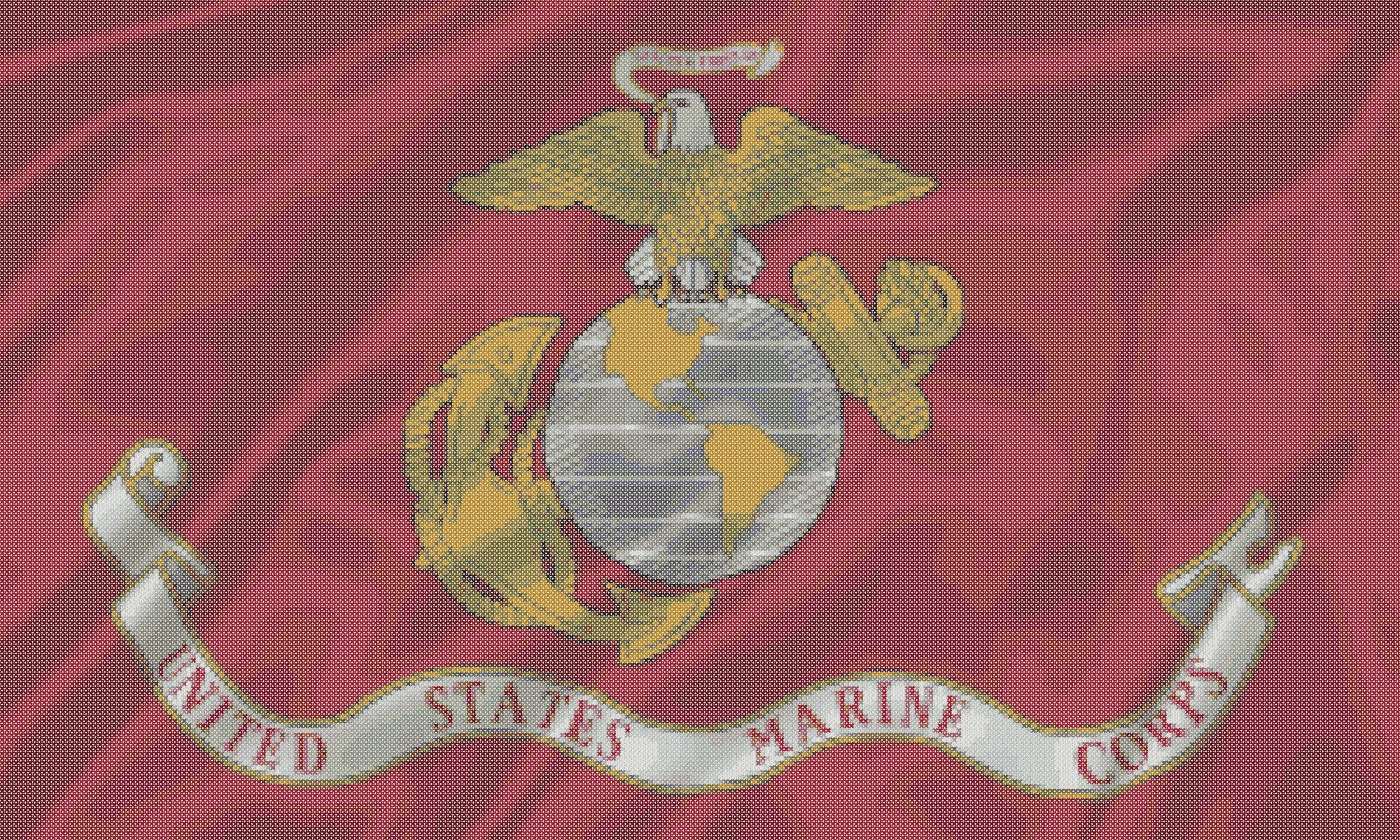 Marine Corps Flag: Patriotic US Armed Forces Inspired Cross-stitch ...