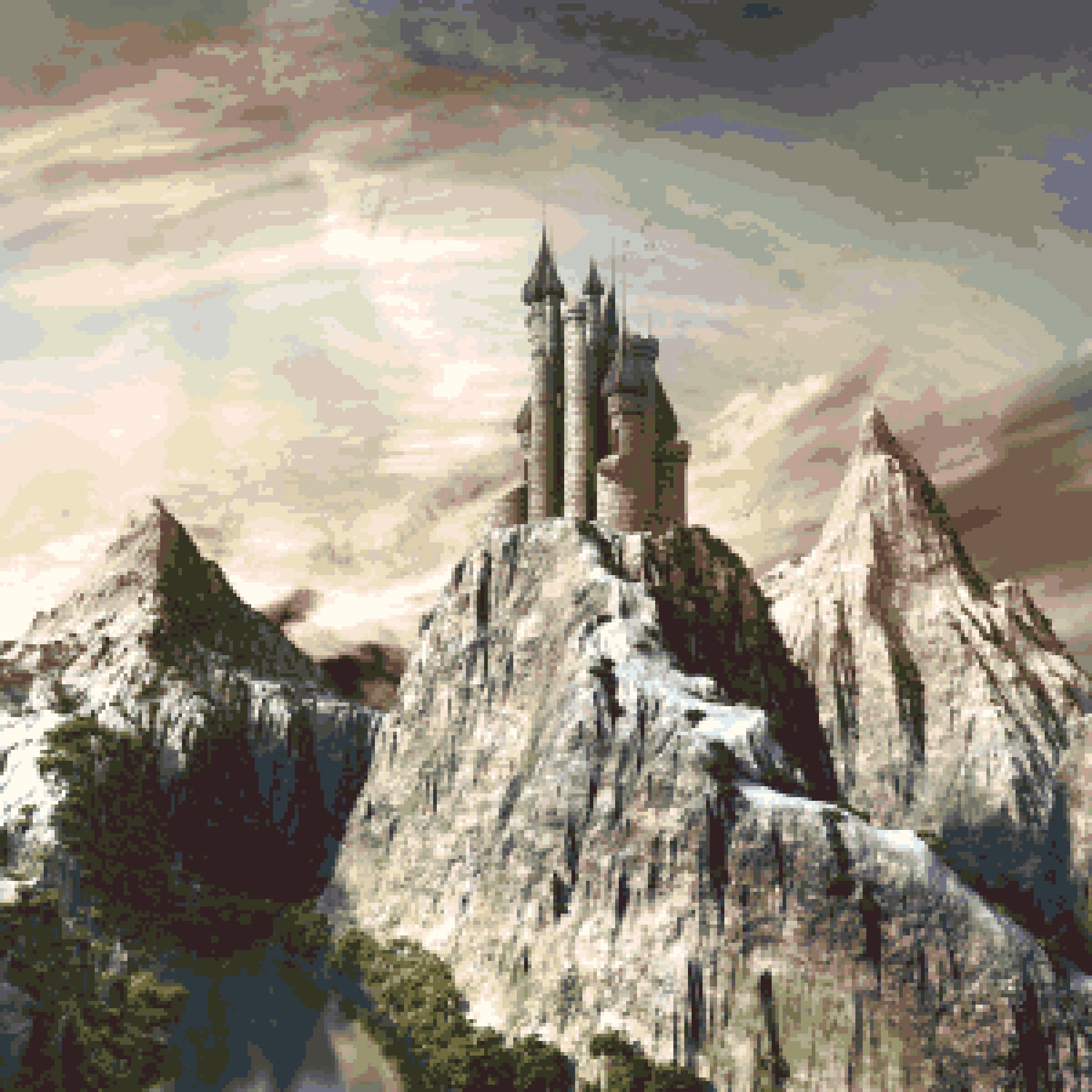 High Mountain Castle Cross Stitch Pattern: Fantasy Castles - Etsy