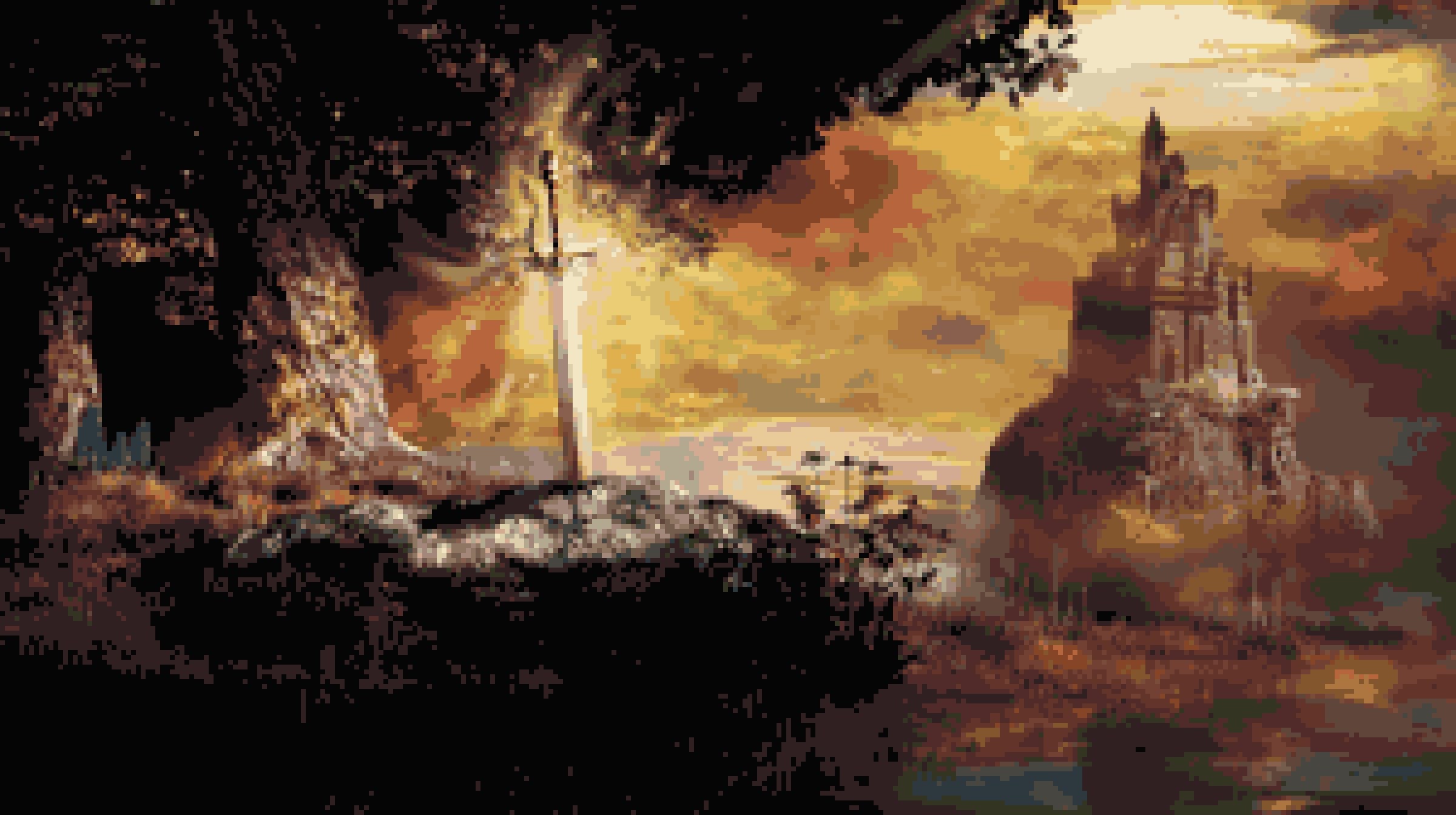 Excalibur Awaits: Arthurian Fantasy Inspired Cross-stitch Pattern ...