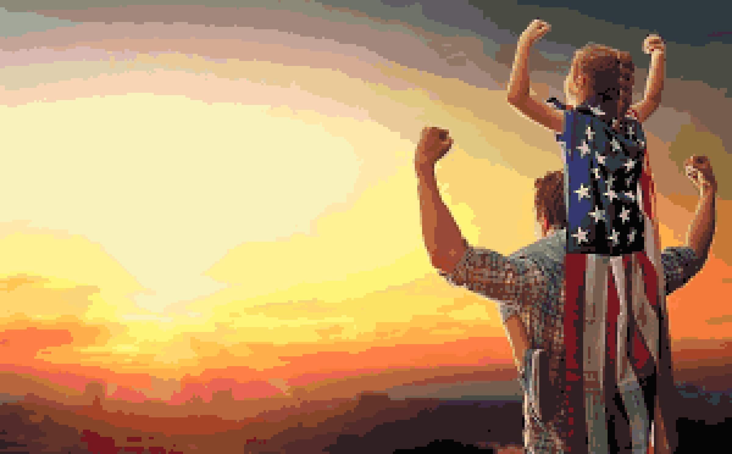 Patriotic Holiday: Patriotic - Father and Daughter American Flag ...