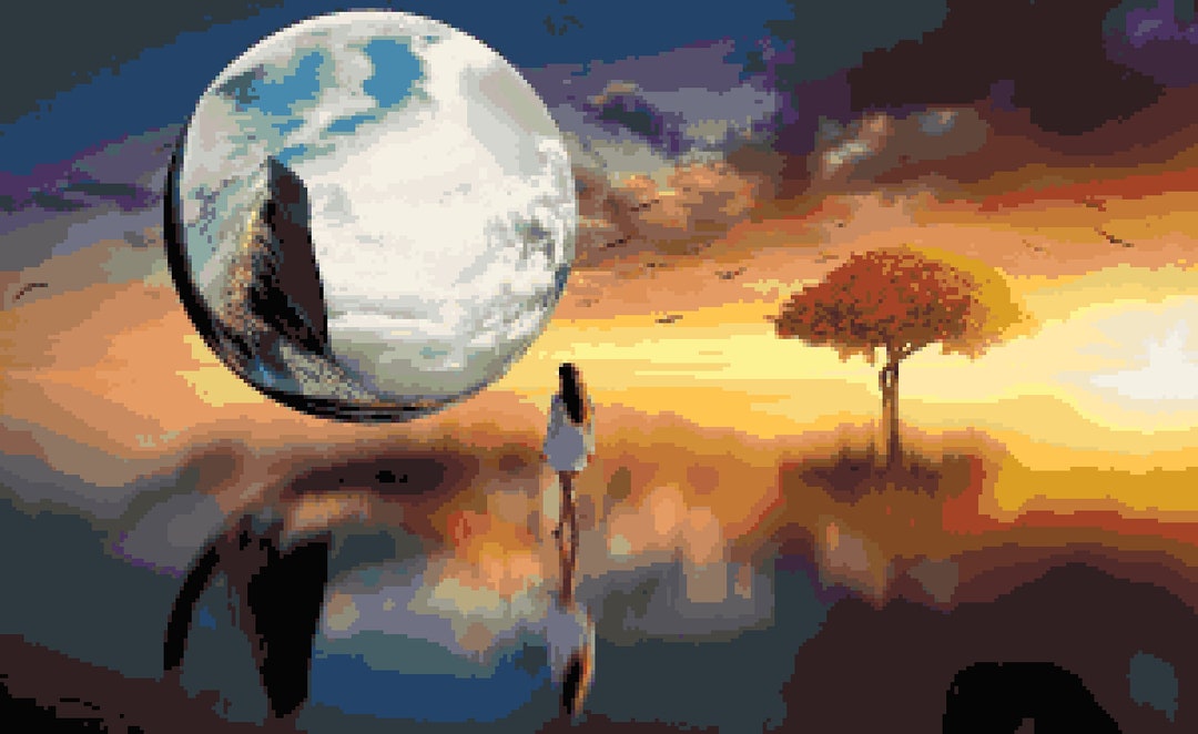 Autumn Dreamscape: Reflection Dream Scene Cross-stitch Pattern Inner ...