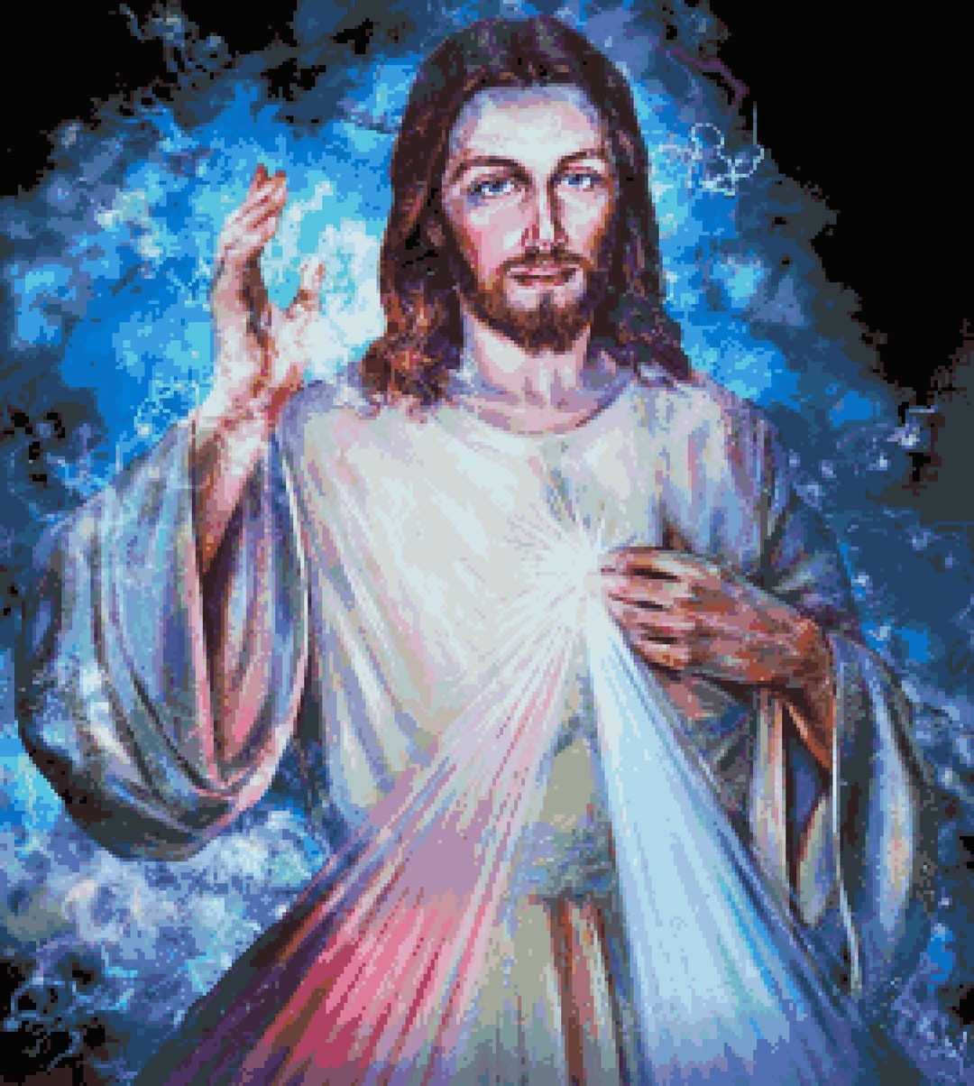 Power of Christ Counted Cross Stitch: Christian Art Cross-stitch Jesus ...