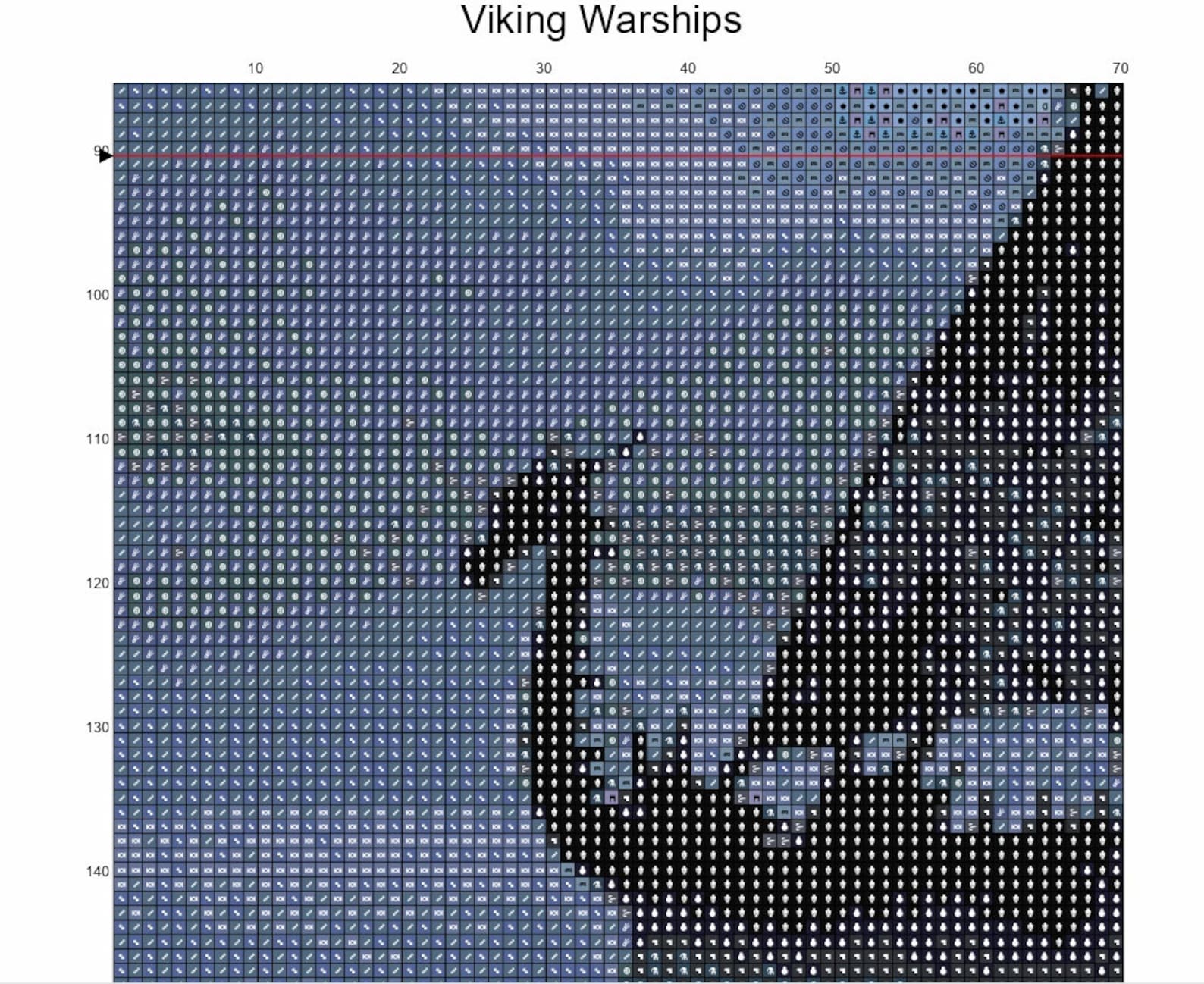 Viking Warships Cross Stitch Pattern: Norse Ships Inspired Fantasy ...