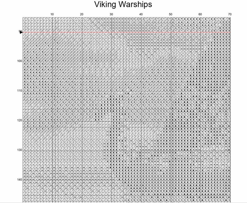 Viking Warships Cross Stitch Pattern: Norse Ships Inspired Fantasy ...