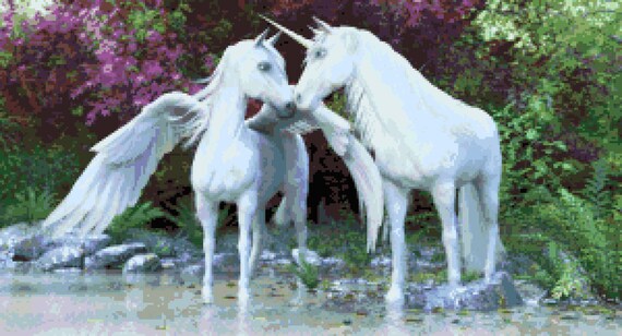 Fantasy Union: Magical Creature Fantasy Love Cross-stitch - Etsy