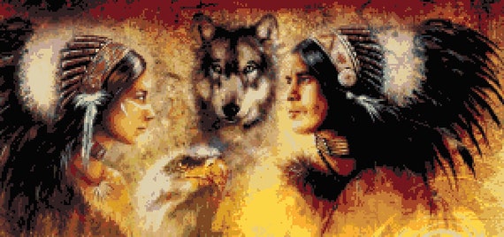 Native American Couple Art