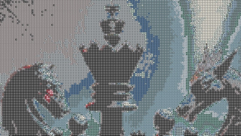 Gothic Style Chess Counted Cross Stitch: Fantasy Classic Game Art Cross ...