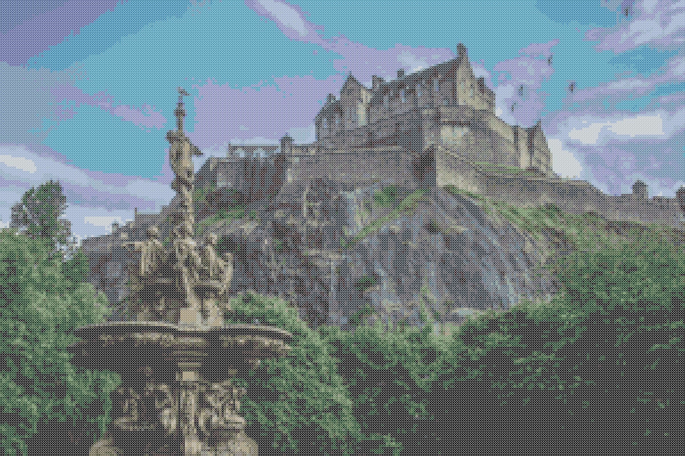 Edinburgh Morning: Scottish Castle Inspired Cross-stitch Pattern, Pixel ...