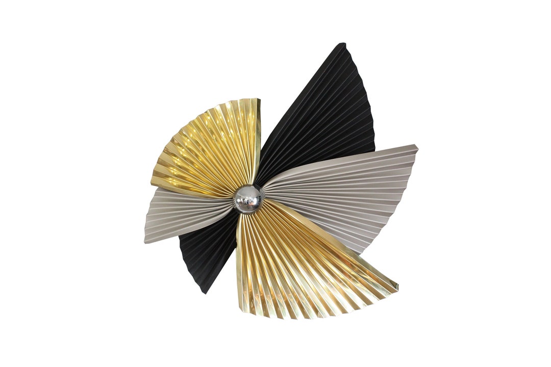 Vintage 1990 Tri-color Pinwheel Wall Art by Curtis Jere - Etsy