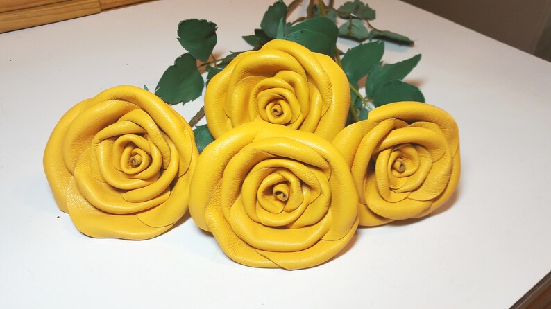 Leather Roses Personalized 3rd Anniversary Gift Wedding - Etsy